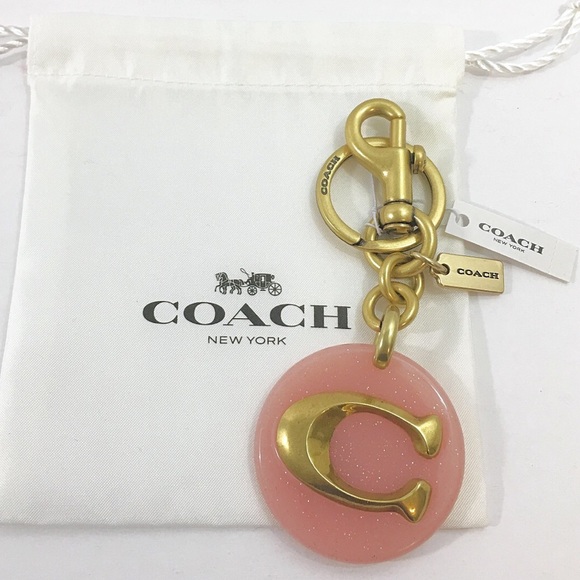 Coach | Accessories | Coach C Disk Keychain Bag Pink Charm Nwt | Poshmark